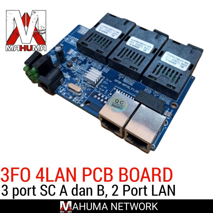 PCB Board Media Converter Fiber switch 3 port AAB, 2Port LAN RJ45 3SC ...
