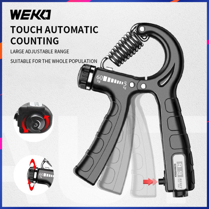 WEKO Counting Grip strength adjustable from 5-60KG Automatic counting ...
