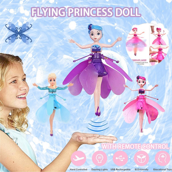 Flying Fairy Girls Toy Magical Wing Infrared Induction Control Child ...