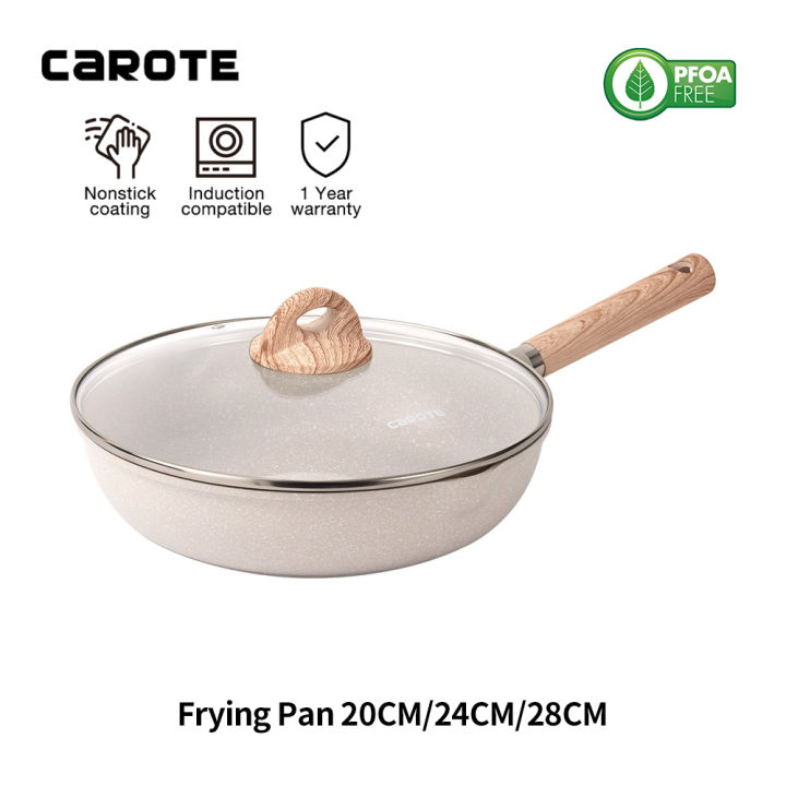 CAROTE Cosy Wajan Penggorengan (FryPan) Anti Lengket dengan Tutup ...