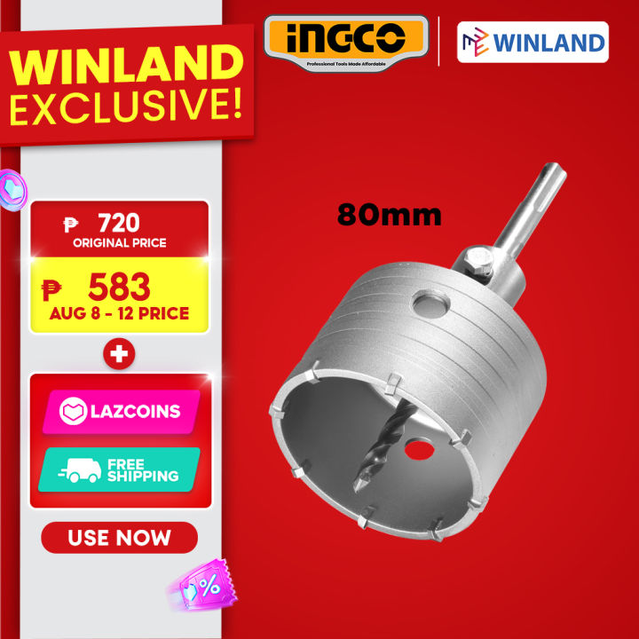 Ingco by Winland Hole Saw Core Bit 50mm HCB0501 65mm HCB0651 80mm ...