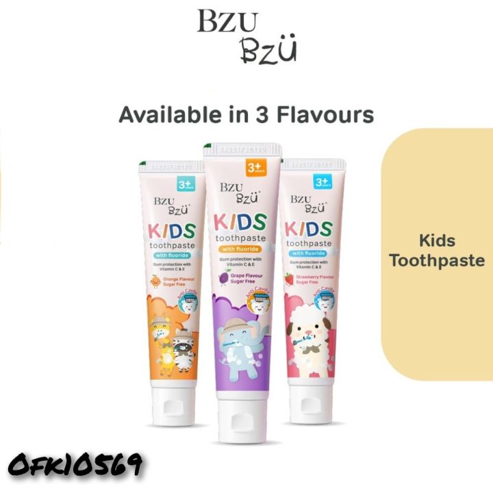 Bzu Bzu Kids Toothpaste with Fluoride 50GM | Lazada