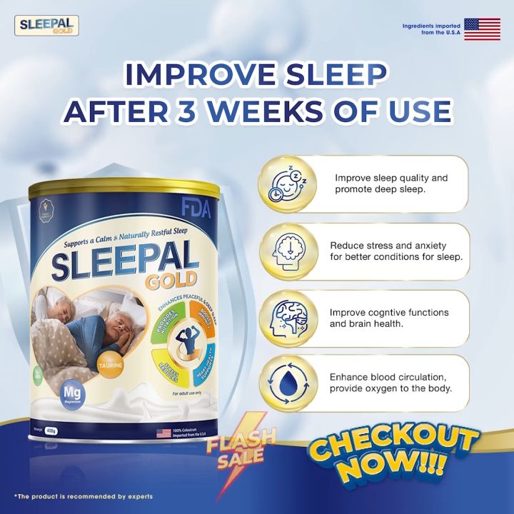 SLEEPAL GOLD - Premium Milk Powder for Sleep, Stress Relief & Cognitive ...