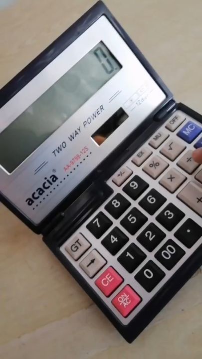 Calculator With Receipt Printing Folding flip calculator solar ...