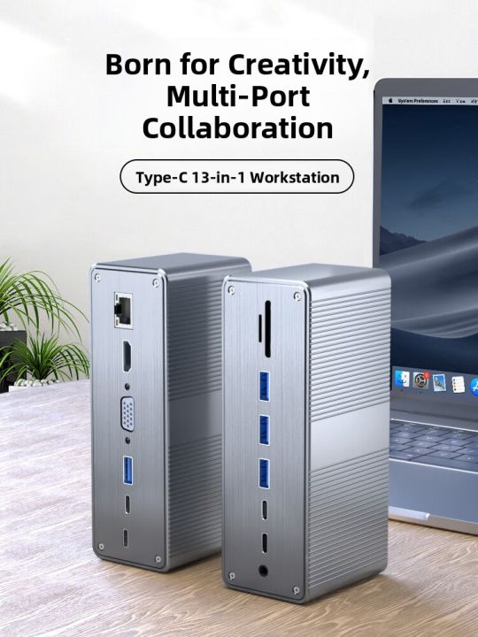 High-Speed Type-C Desktop Docking Station with Thunderbolt 4 Extended ...