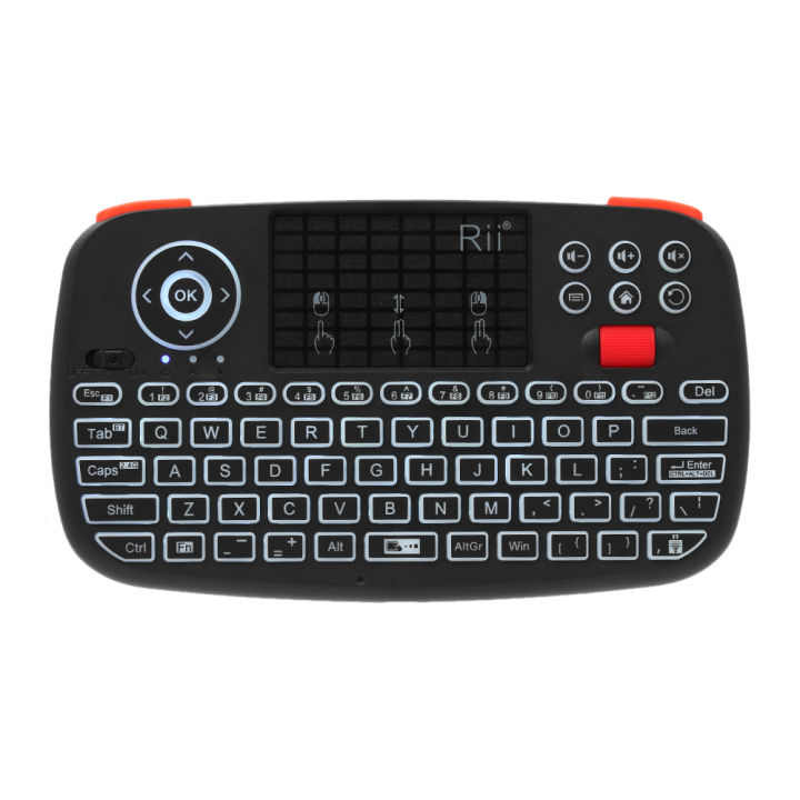 Rii i4 Mini Wireless Keyboard Bluetooth With Touchpad ，2.4GHz Backlit ...