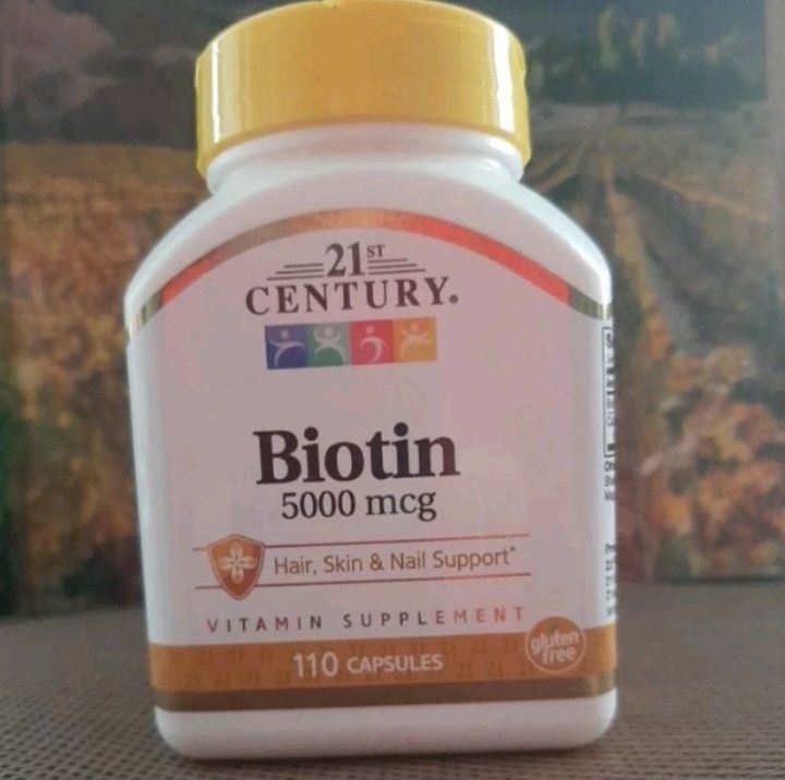 Biotin 5000mcg 110 Capsules EXPIRY: March 2025 21st Century Hair Skin ...
