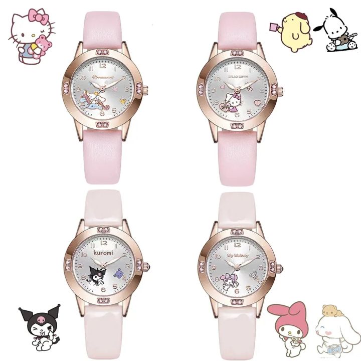 MINISO Sanrio Hello Kitty Women Watch Kuromi Cinnamoroll Kawaii Quartz ...