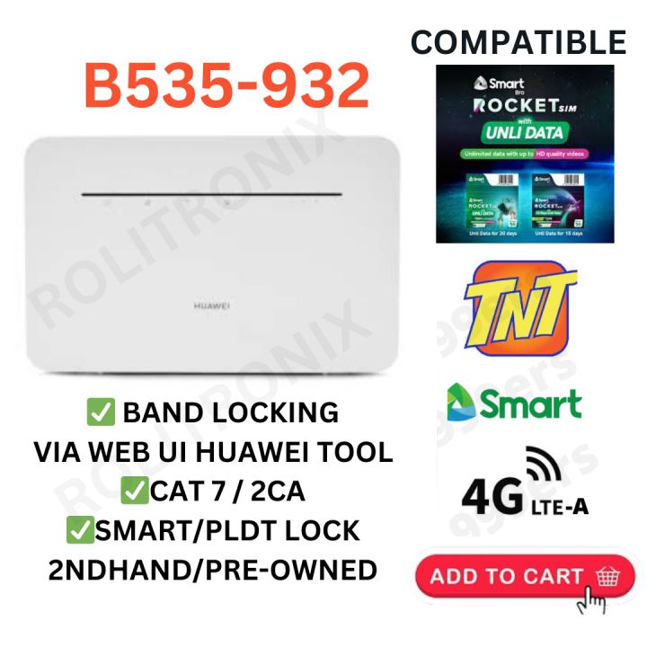 PREPAID WIFI B535-932 CAT7 (SMARTLOCK/PLDT LOCK) | Lazada PH