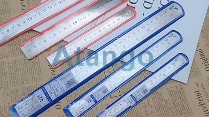 Stainless Metal Ruler Double-Sided Calibration 6 Inch 8 Inch 12 Inch 16 ...