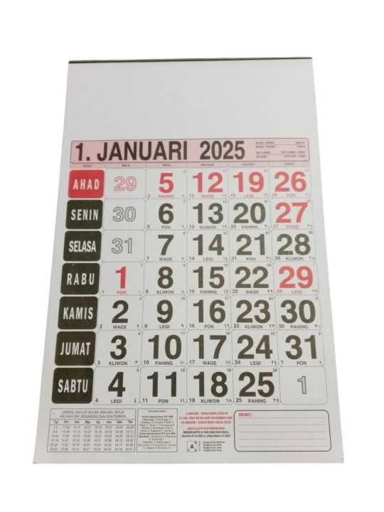 kalender dinding lengkap 2026 kalender Jawa 2026 kalender almanak 2026 ...