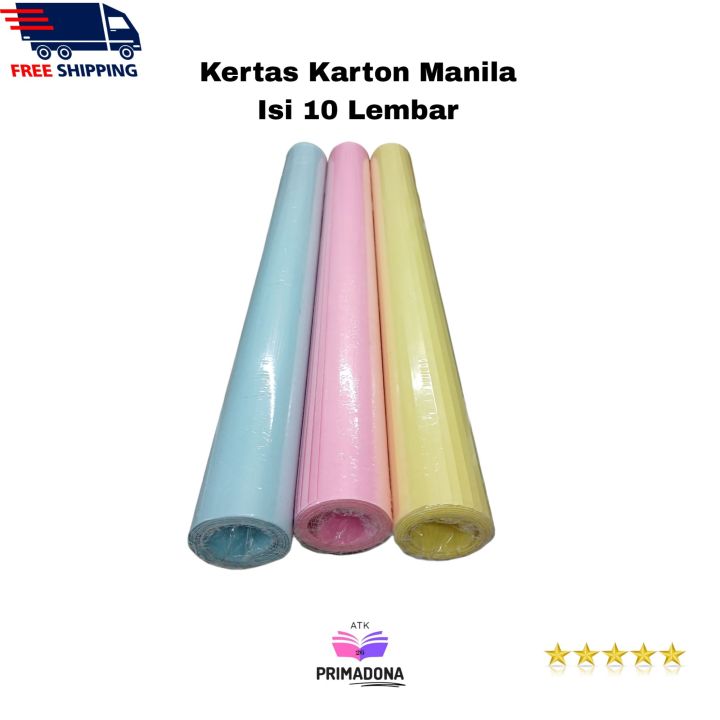 Kertas Karton Manila | Karton Manila | 1 Roll Isi 10 Pcs | Lazada Indonesia
