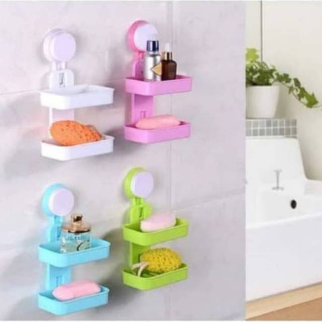 Tempat Sabun Batang Rak Sabun 2 Tingkat Alat Letak Sabun | Lazada Indonesia