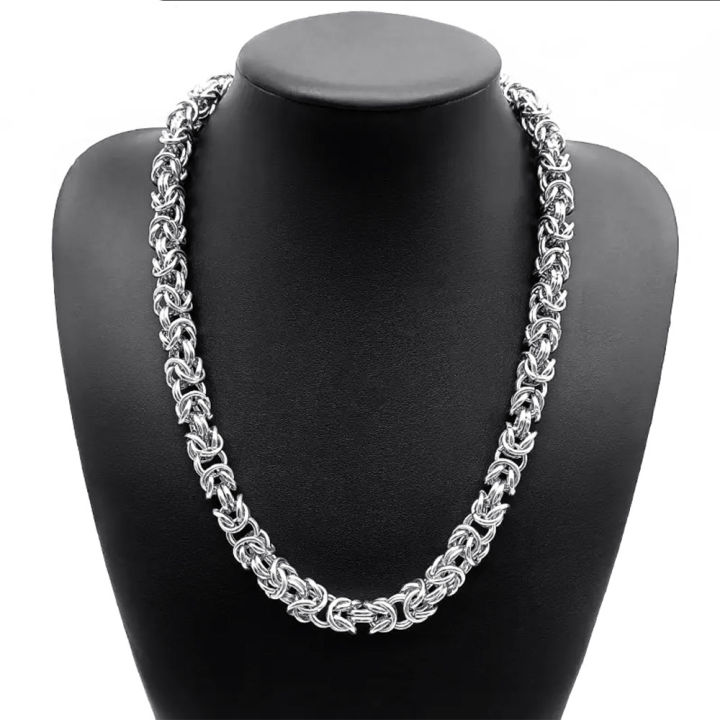 Men Chunky Miami Cuban Chain Necklace 8mm Thickness, Titanium Steel Hip ...