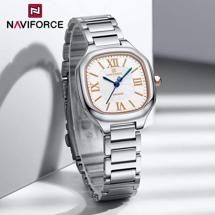 NAVIFORCE Watch Women Waterpoof Stainless Steel Original 2023 Square ...