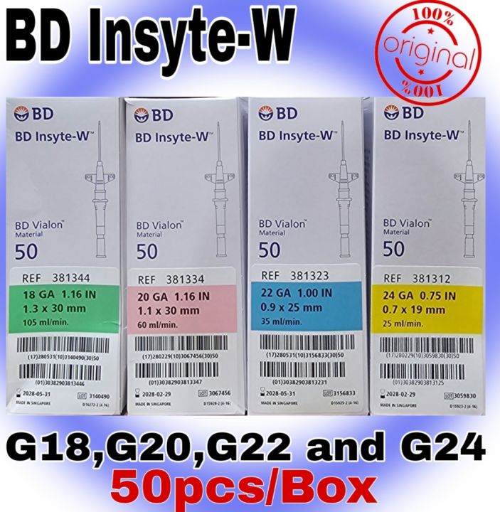 BD Insyte-W(50pcs per Box) Different sizes available | Lazada PH