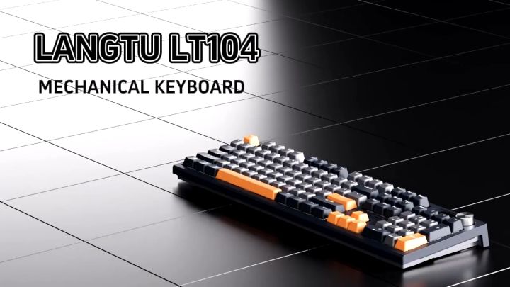 LANGTU LT104 mechanical keyboard RGB backlight Hotswap DIY screen 3Mode ...