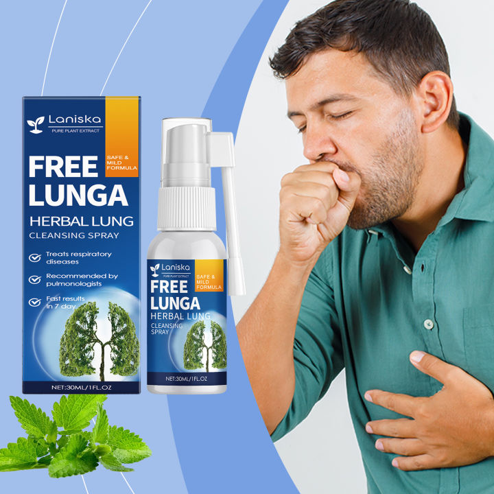 Herbal Lung Cleansing Spray Clearing Lungs Mucus Repair Damaged Mucosa ...