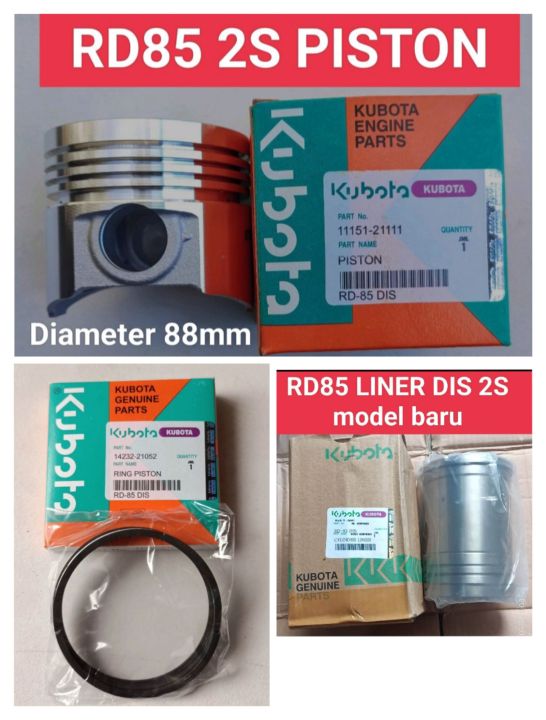 RD85 2S Liner,Piston,Ring model baru 88mm Kubota | Lazada Indonesia