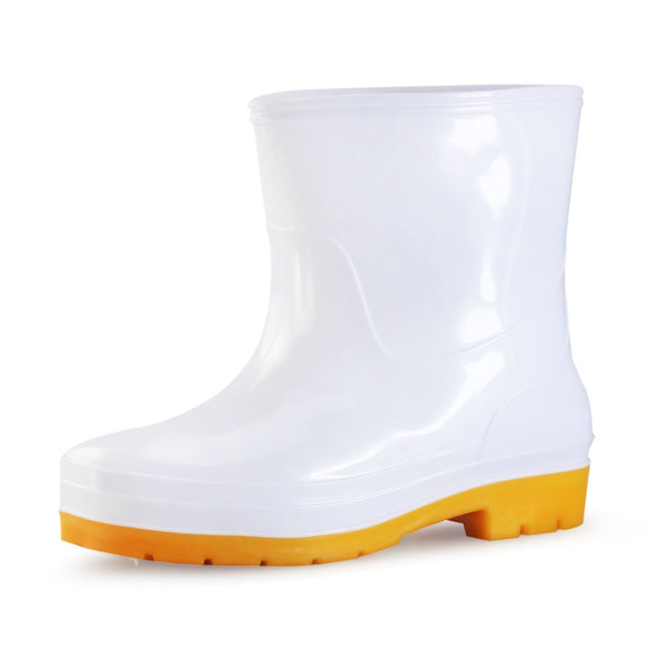 Three-Resistant 916 Men's Low-Cut White Food Boots Wear-Resistant Non ...