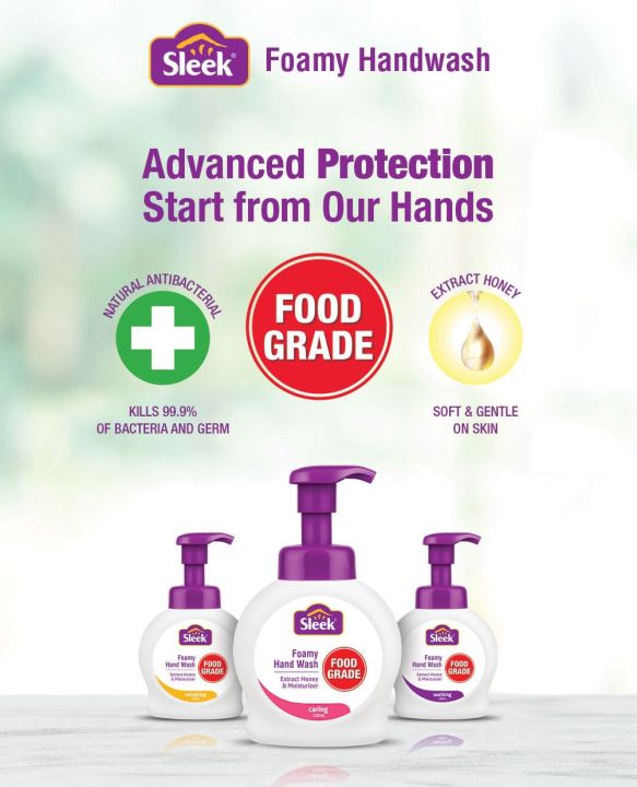 Sleek foamy handwash/cuci tangan botol 250ml | Lazada Indonesia