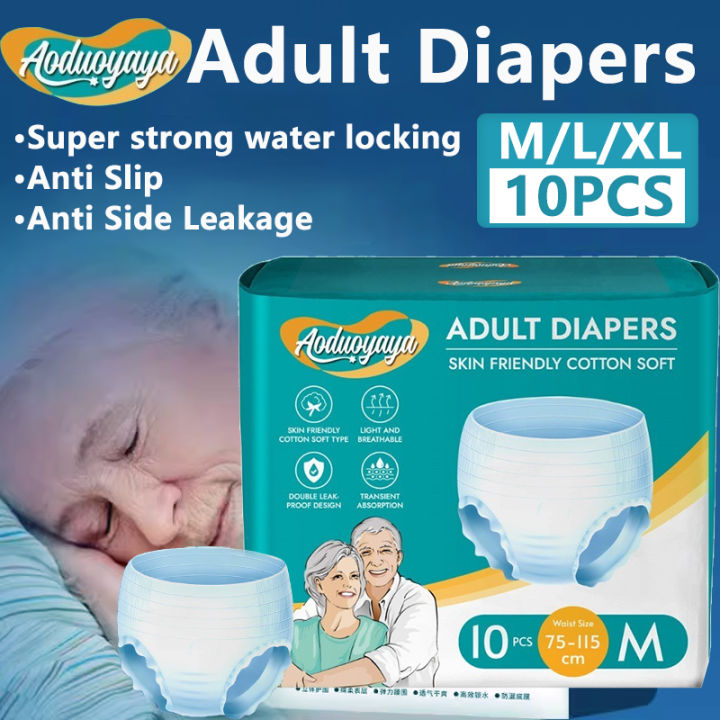 Aoduoyaya Adult Diaper 10 Pcs Soft Comfort Panty Style Adult Diaper ...