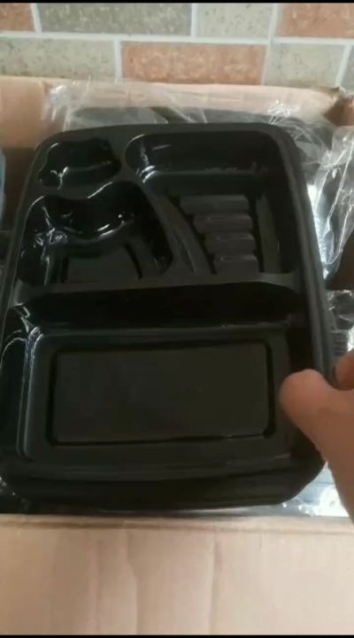 J.ONE//Mika Box Bento Sekat 4 + Tutup/ Mika Tray Bento Kotak Hitam ...