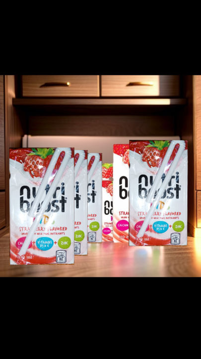 Nutriboost Strawberry Flavoured Drink with Milk 110ml - Pack of 6 ...