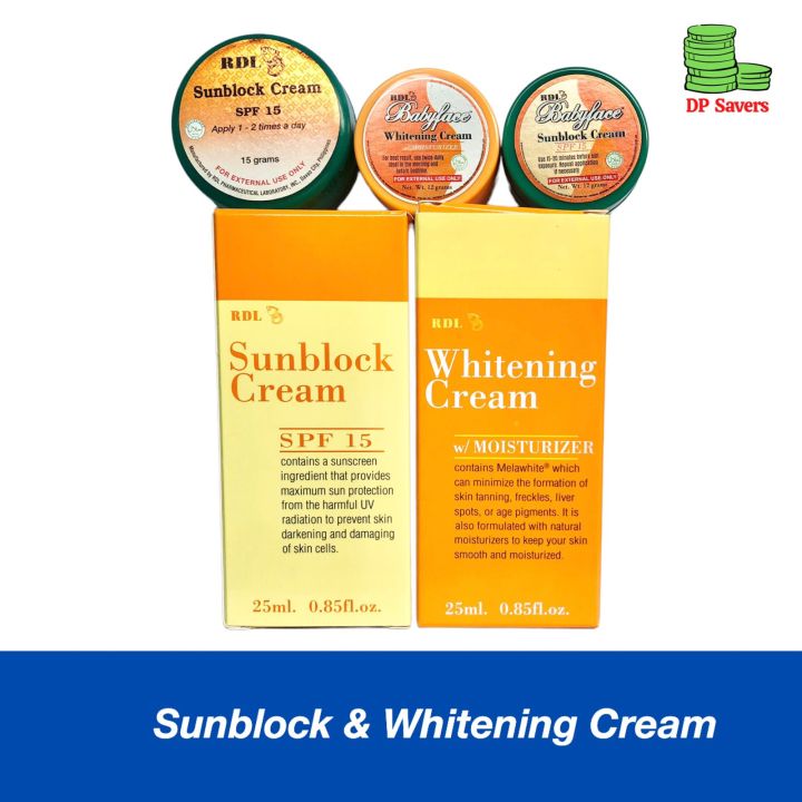 RDL Sunblock Cream RDL Whitening Cream Skin Care with Moisturizing ...