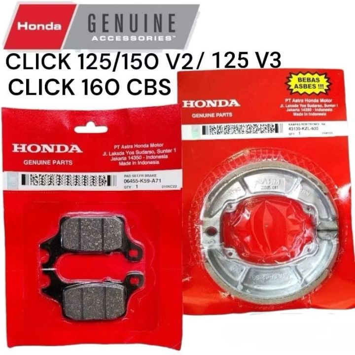 HONDA CLICK BRAKE SHOE BRAKE PAD 125 V2 V3 | 150 V2 | 160 CBS | Lazada PH