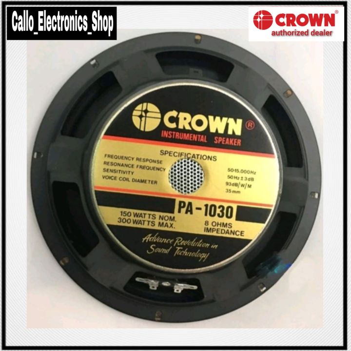 Crown PA -1030 10 Inches instrumental Speaker 300 Watts Original ...