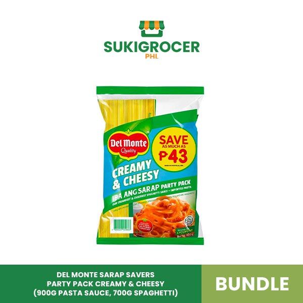 Del Monte Sarap Savers Party Pack Creamy & Cheesy (900G Pasta Sauce ...