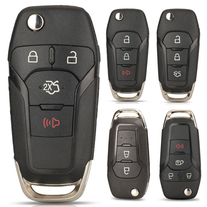 jingyuqin 2/3/4 BTN Flip Folding Car Key Shell Case For Ford Focus ...
