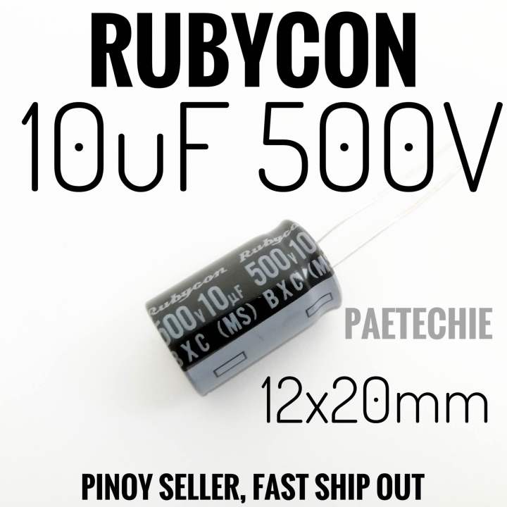 Original Rubycon 10uF 500V Electrolytic Capacitor | Lazada PH
