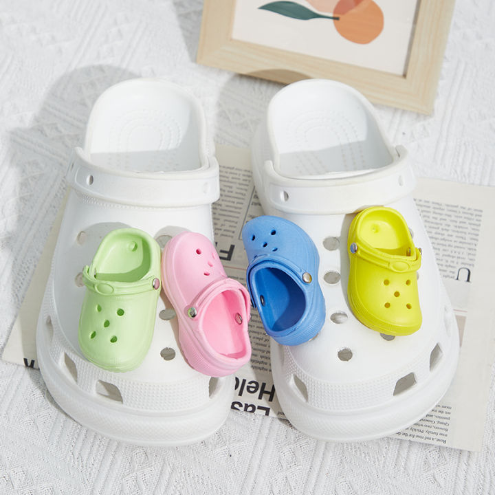 สีหลักเผ่า Crocs Hole รองเท้าอุปกรณ์เสริมรองเท้ามินิน่ารักแปลกรองเท้า ...