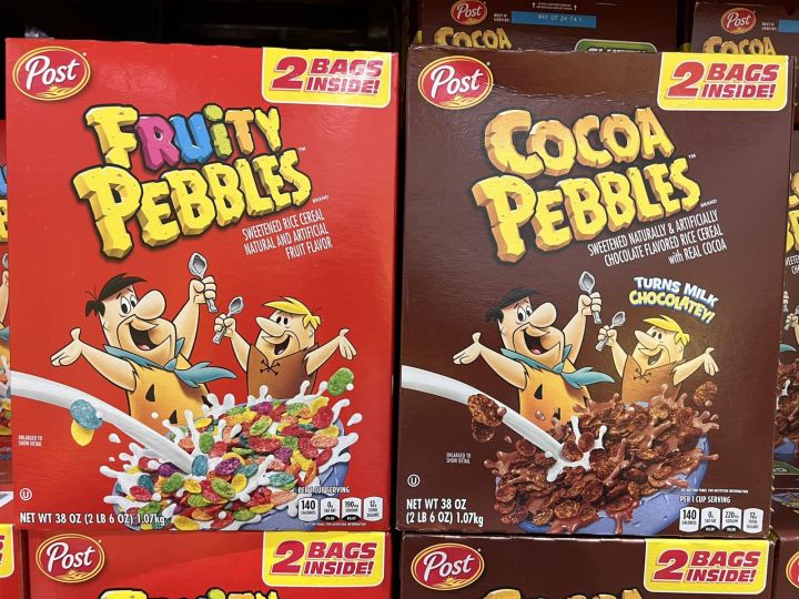 Post Fruity Pebbles Sweetened Rice Cereals [Fruity, Cocoa, Marshmallow ...