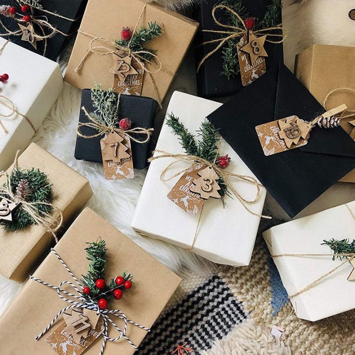 3 Color Brown Kraft Paper Rolls DIY Gift Wrapping Paper Bouquet Books ...