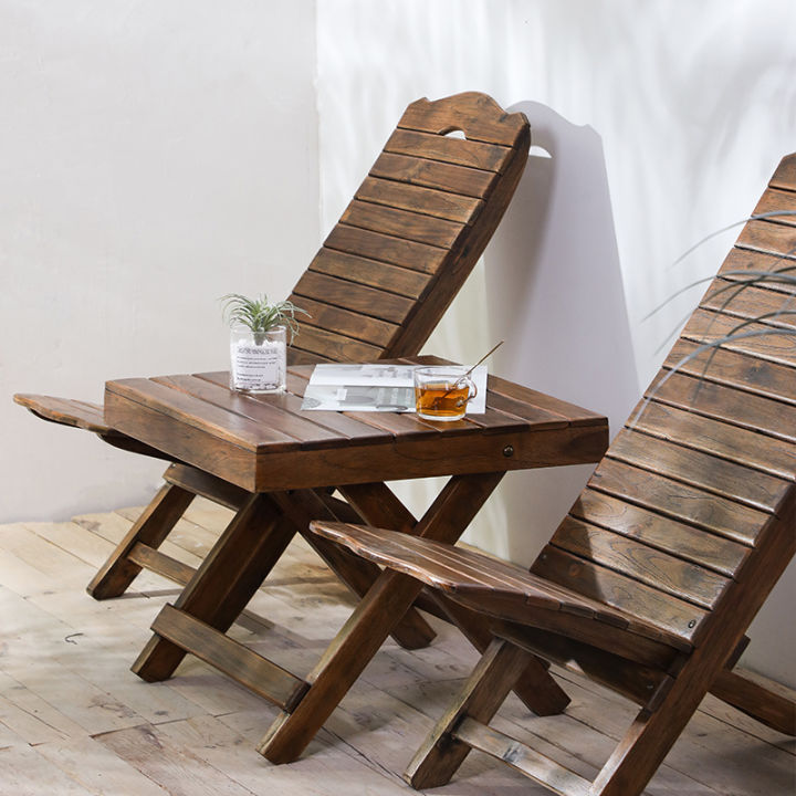 Teak Folding Chair Beach Chair Back Chair Folding Coffee Table Portable ...