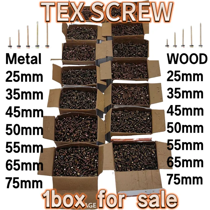 1BOX TEX Screw Self Drilling Screw Hex Drilling Screw Dovetail screw ...
