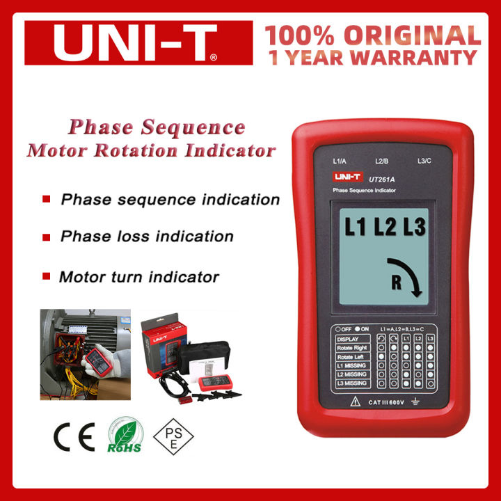 【Ready Stock】UNI-T Phase Indicator Missing Sequence Motor AC Voltage ...