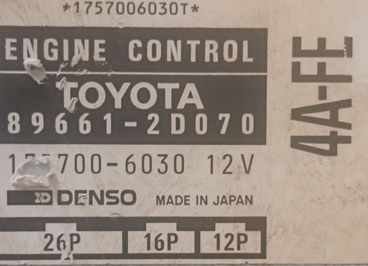 กล่องเครื่องยนต์ ECU Toyota 89661- 2D070 4AFE | Lazada.co.th