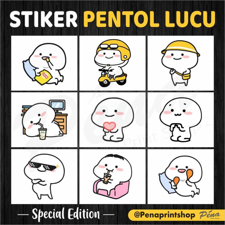 Sticker Stiker Pentol Lucu / Stiker Emoticon Emoji Emot Lucu Aesthetic ...