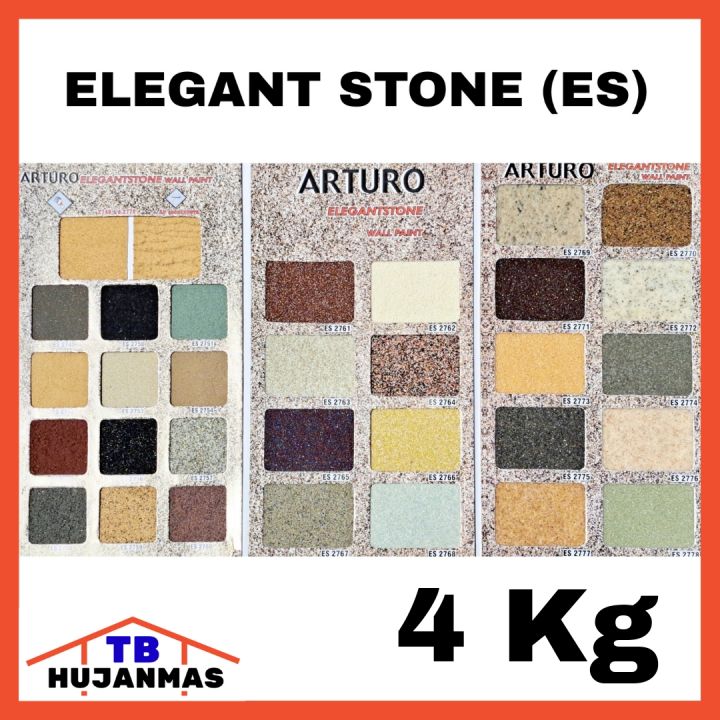 ARTURO Cat Tembok Dinding Teksture 4 Kg Tipe Elegant Stone (ES) Wall ...