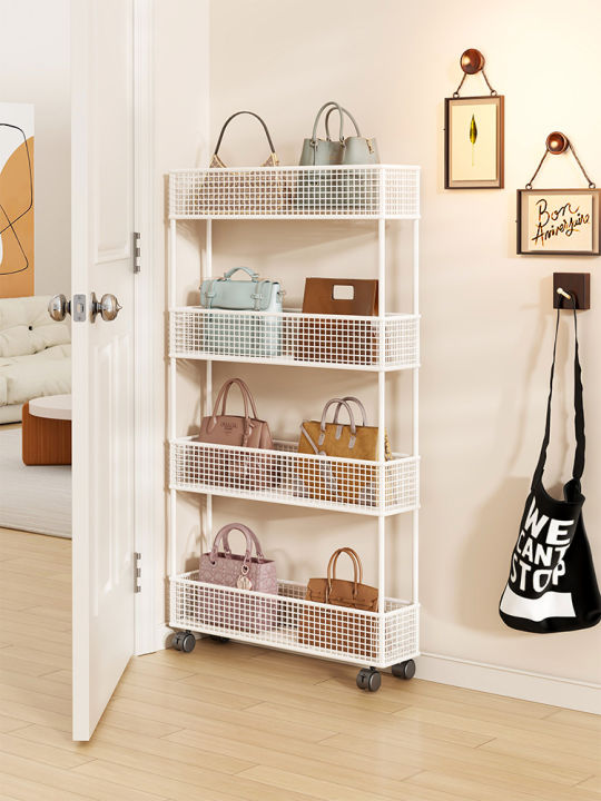 Space-Saving Narrow Bag Storage Rack On Wheels | Lazada PH