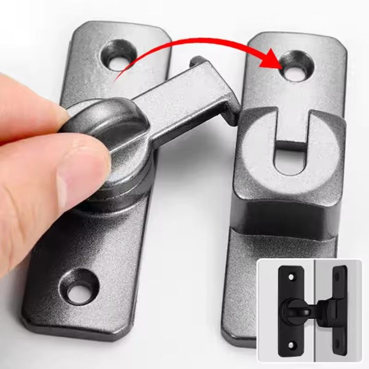 4Sets Stainless Steel Hook Latch Window Drawers Cabinet Locks 90 Degree ...