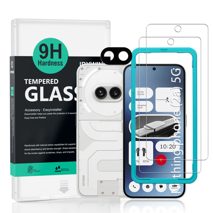 Ibywind Nothing phone (2a) 5G [2PCS Pack] Tempered Glass Screen Protector With Easy Install Kit ...
