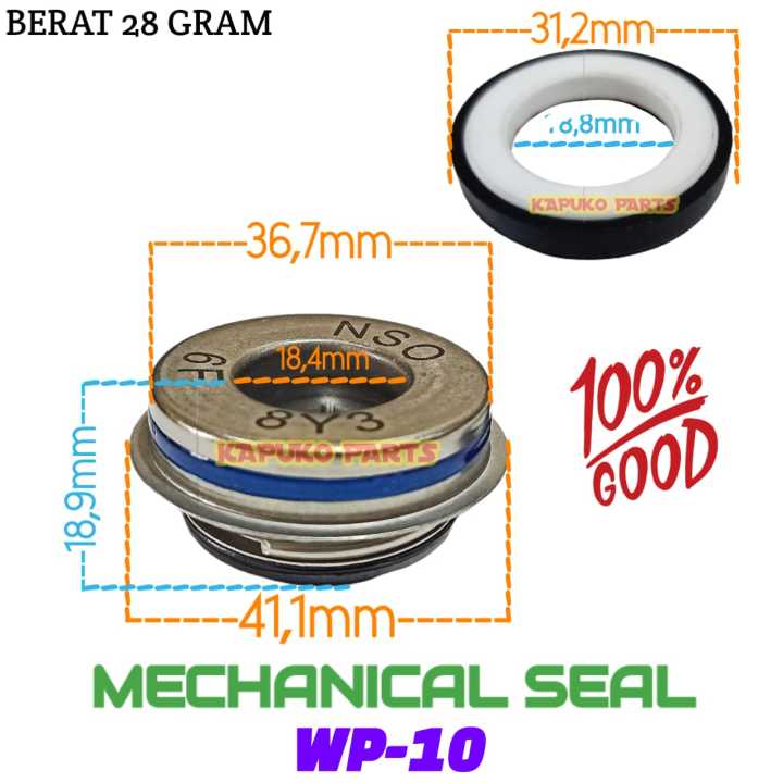 152F WP10 MECHANICAL SEAL UNTUK MESIN POMPA AIR 1 INCH | Lazada Indonesia