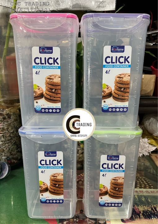 Click Food Container 4 Liters w/ Handle plus BPA FREE / Star Home ...