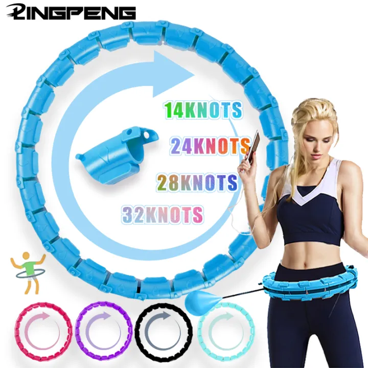 Weighted Fitness Hoop for Adults & Kids Detachable Knots Abdomen Weight ...