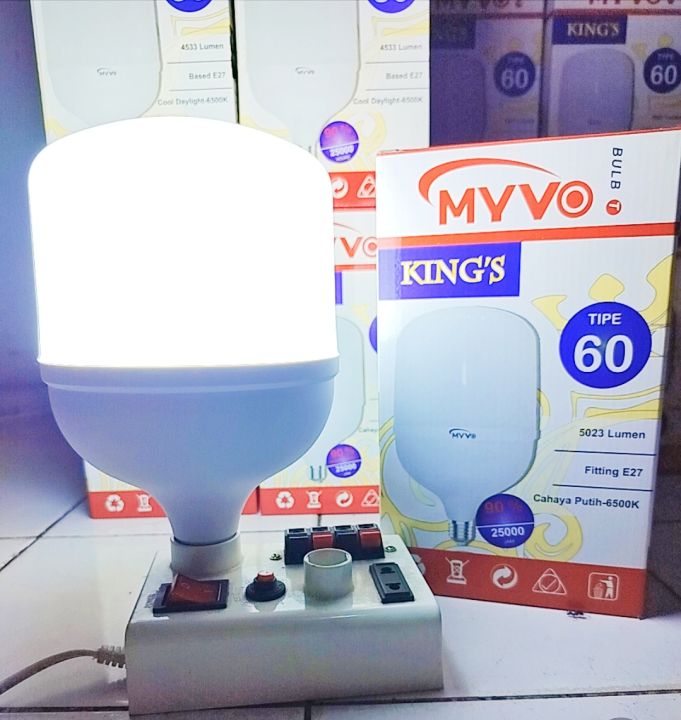 BOHLAM LAMPU LED 60 WATT MYVO KING CAHAYA SUPER TERANG SNI GARANSI 1 TAHUN | Lazada Indonesia